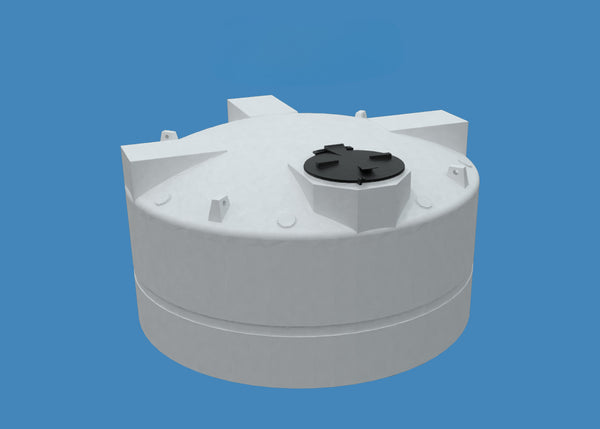 1100 Gallon Vertical Encapsulated HDPE Tank XL Enclosed Custom Roto Mo ...