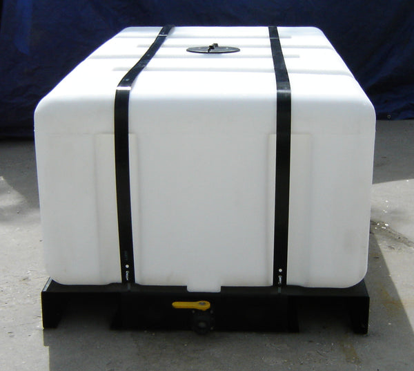 400 Gallon Rectangular HDPE Tank With Extended Skid Custom Roto Moldin ...