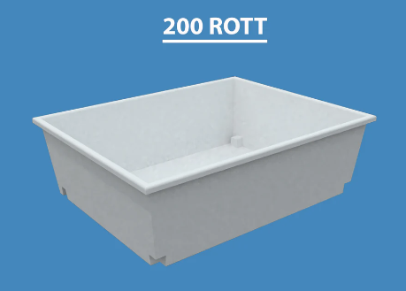 200 Gallon Rectangular Open Top HDPE Tank Custom Roto Molding 200 ROTT ...